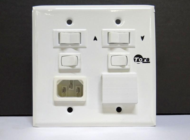 2-gang White / White Momentary UPS Wall Switch – Power Plus 500W ...